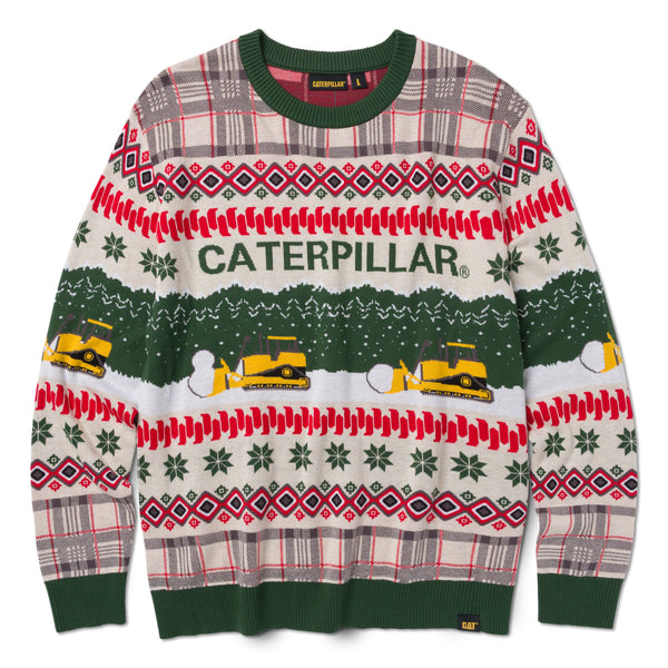 CAT Snowdozer Graphic Christmas Sweater - Work World