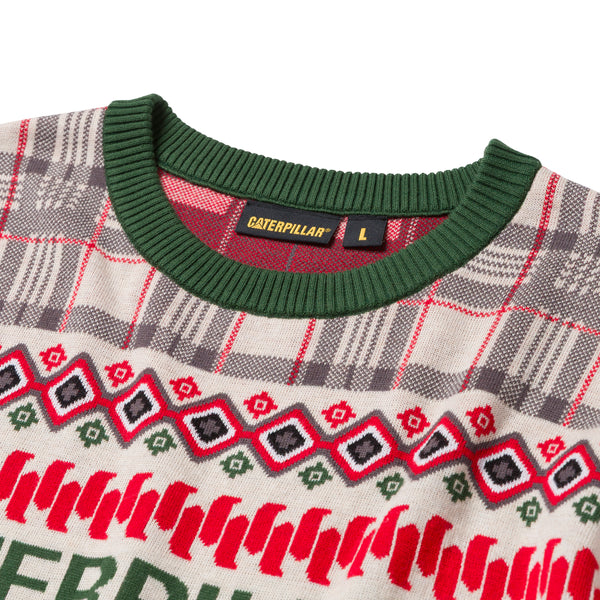 CAT Snowdozer Graphic Christmas Sweater - Work World