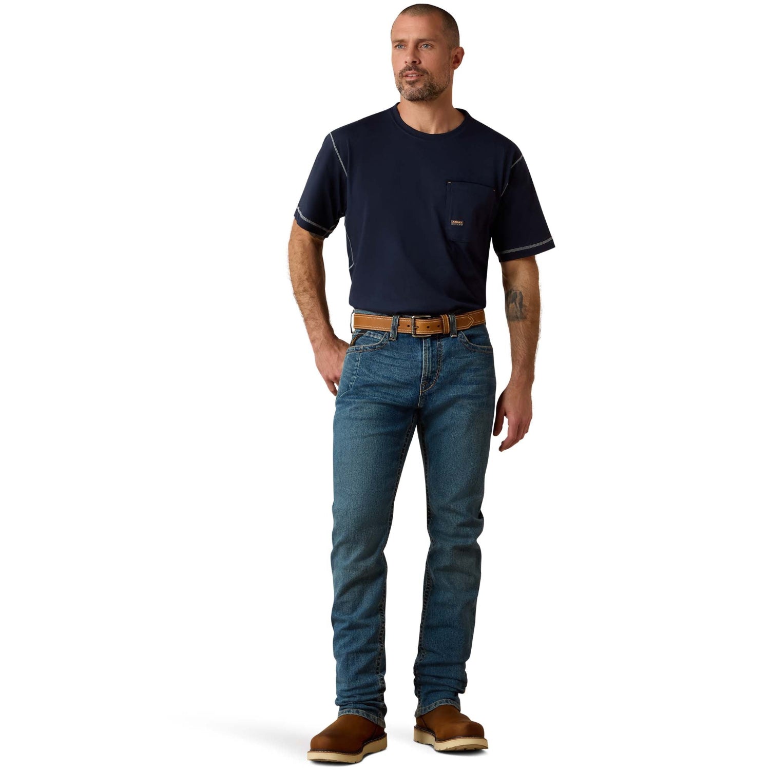 Ariat Men's Rebar M7 DuraStretch Edge Stackable Straight Leg Jean ...