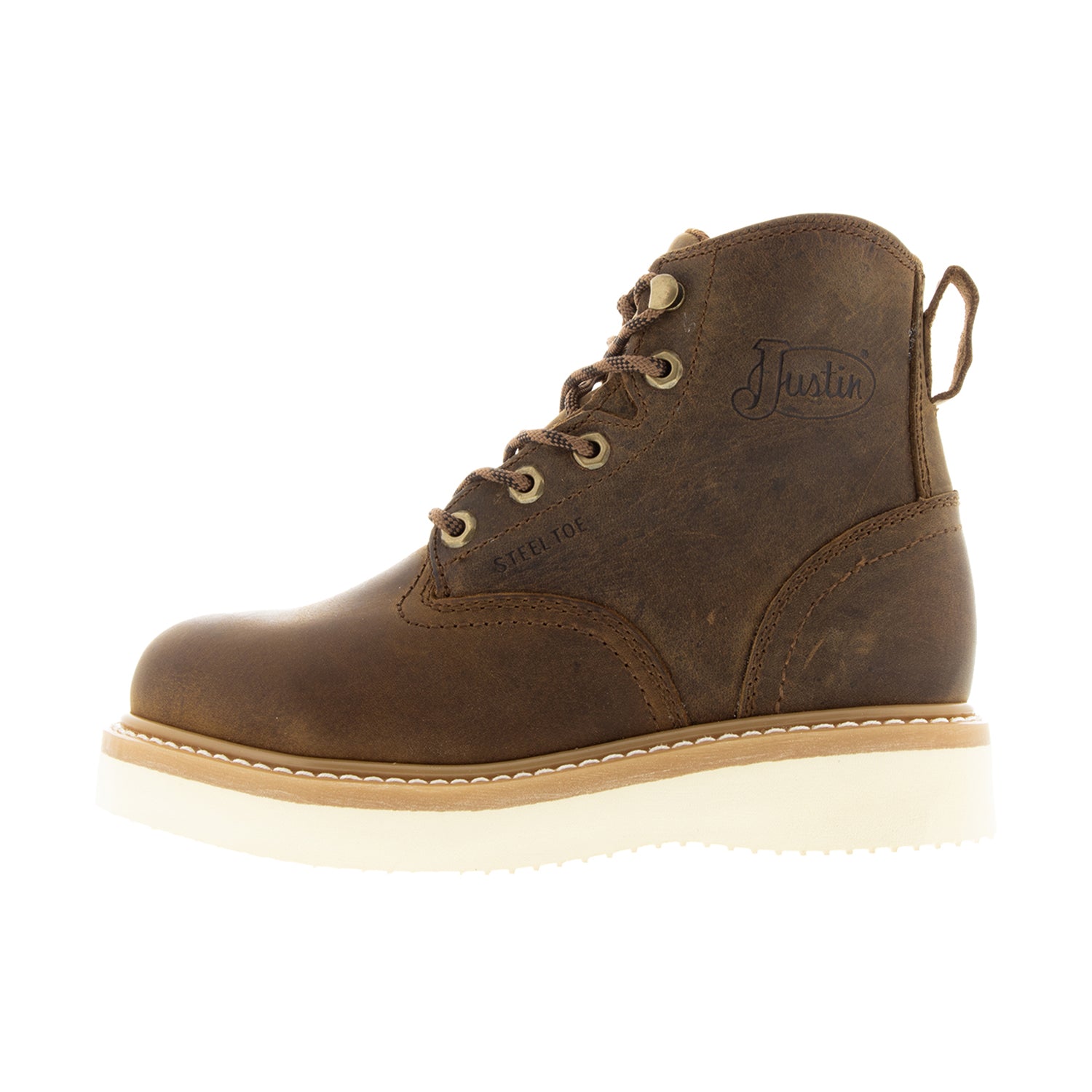 Justin Boots Men's Maxwell 6" Steel Toe Lace Up Work Boot - Work World